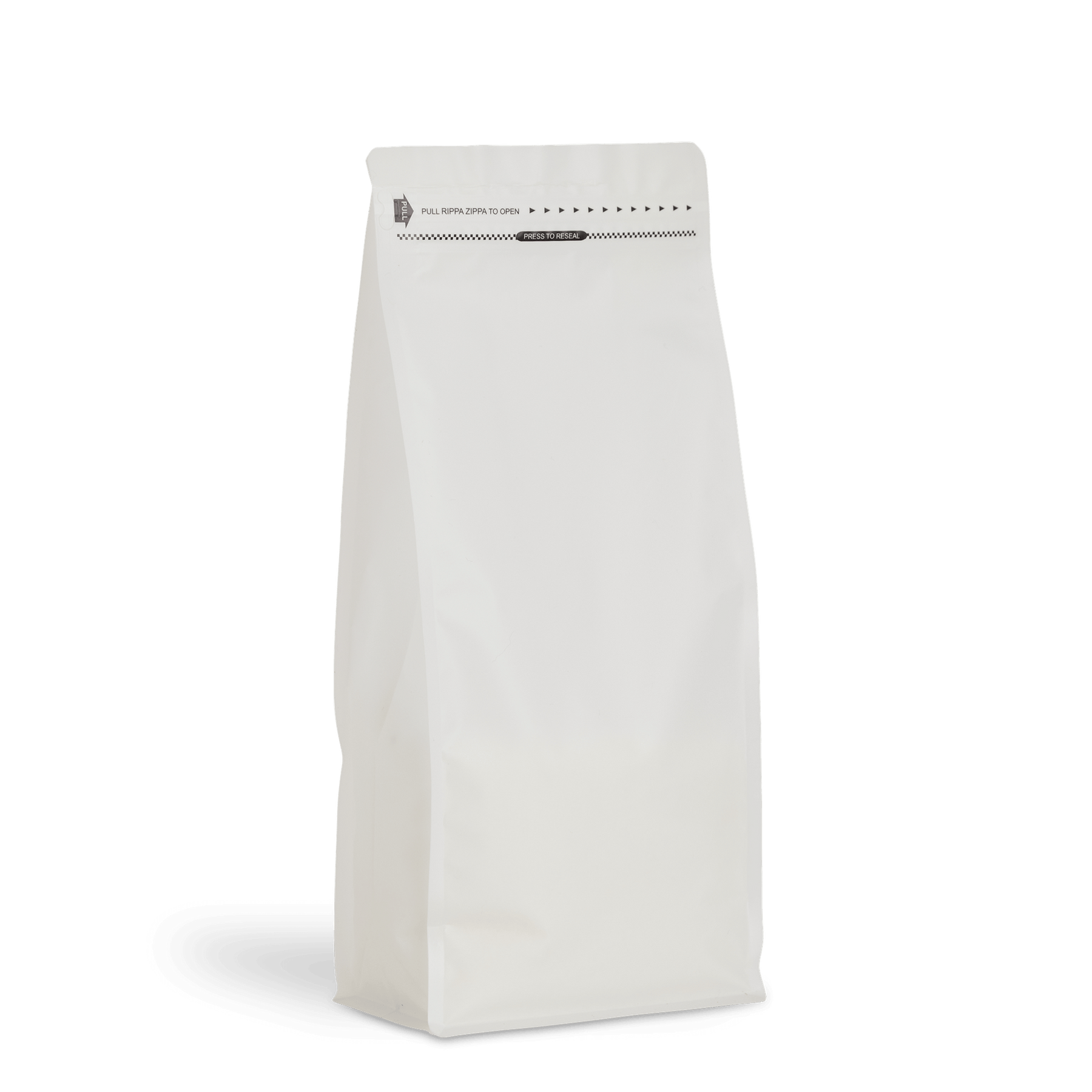 Recyclable Box Bottom Bags with Rippa Zippa